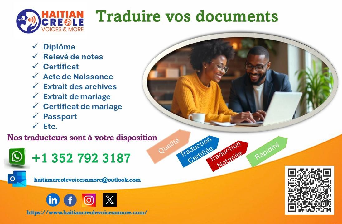 Professional Haitian Creole Translation & Voiceover Services